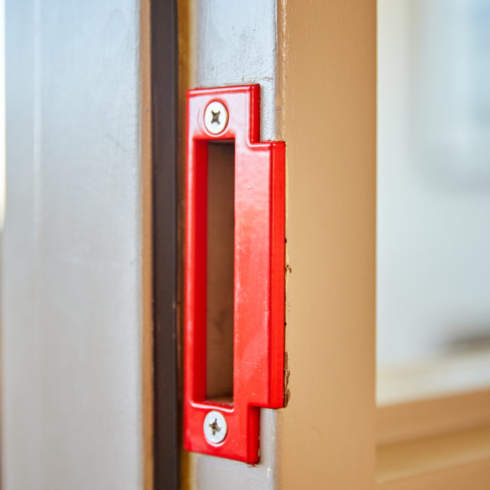 Snap-in or Screw-in Frame Plugs for Installation on Metal Door Frames